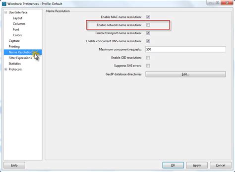 Basic Wireshark Layer 3 Name Resolution Cellstream Inc