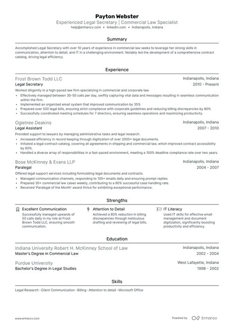 5 Legal Secretary Resume Examples Guide For 2024