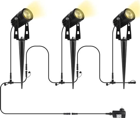 Kingwen 12W Borne Exterieur Jardin 1100lm 3000K Blanc Chaud Lampe