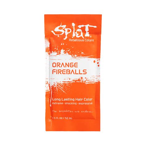 Singles Orange Fireballs Orange Liquid Hair Dye Splat Hair Color