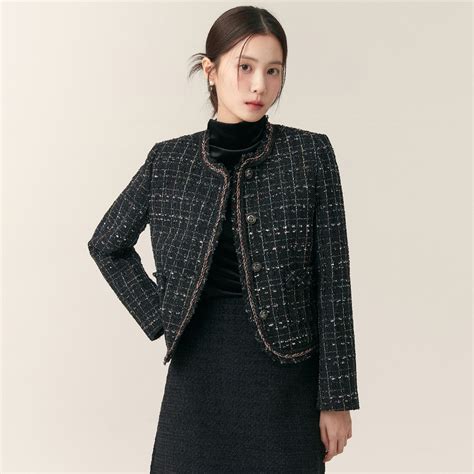 로엠 칼라리스 트위드 자켓 하객룩 데이트룩 데일리룩 출근룩 상견례룩 로엠트위드자켓 RMJKF11S13