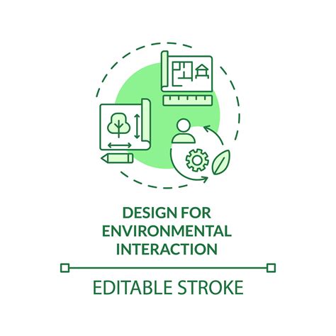 2d Editable Green Design For Environmental Interaction Icon