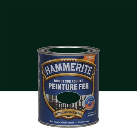 Peinture Extérieure Fer Hammerite Vert Forêt Brillant 075l Leroy Merlin
