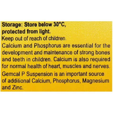 Buy Gemcal P Suspension 150 Ml In Wholesale Price Online B2b