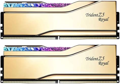 G Skill Trident Z5 Royal Rgb Gold Dimm Kit 64gb Ddr5 6000 Cl28 36 36