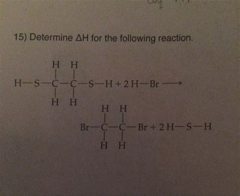 solved determine ah for the following reaction