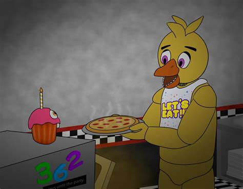 Day 4 Chica Mr Cupcake Rfivenightsatfreddys