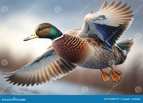 Illustration Of A Colorful Duck Ai Generated Stock Illustration