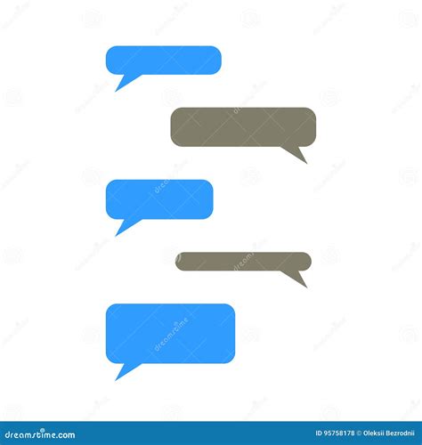 Message Bubbles With Place For Text Stock Vector Illustration Of