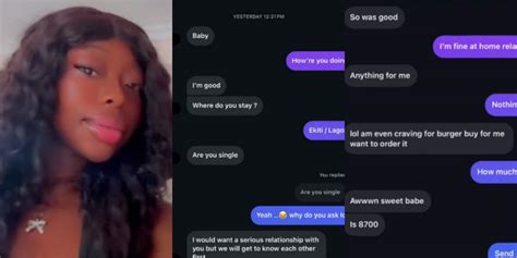 Lady Leaks Chat With Man Begging Her For N To Buy Burger Netizens React
