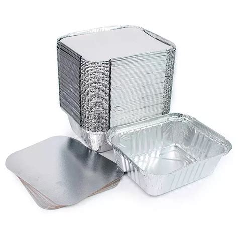 Contenedor De Aluminio C Con Tapa Unds Plateado MercadoLibre