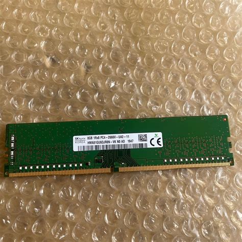 【傷や汚れあり】（27a）sk Hynix Pc メモリ 8gb 1rx8 Pc4 2666v Ua2 11 1枚 の落札情報詳細