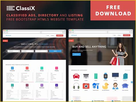 Bootstrap Classified Templates Free Download Of Classified Ads Website
