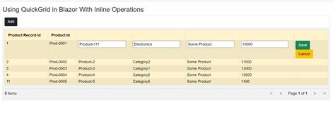 Blazor Using Quickgrid To Perform The Crud Operations In Blazor