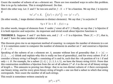 Solved Count The Number Of Subsets Of An N Element Set Chegg