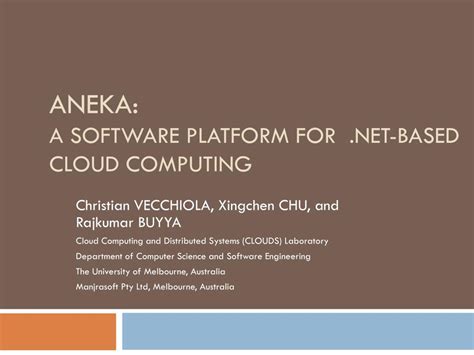 ppt aneka a software platform for based cloud computing