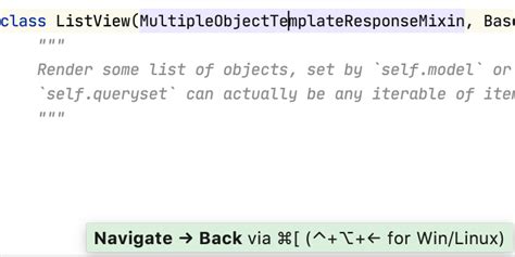 navigate cursor position back and forth jetbrains guide
