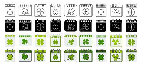 Collection Of Design Elements For Calendar Stock Vector Illustration