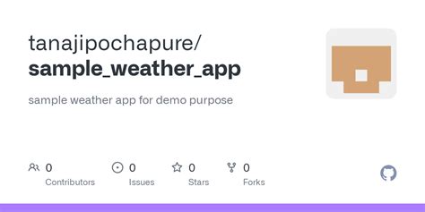 GitHub Tanajipochapure Sample Weather App Sample Weather App For Demo Purpose