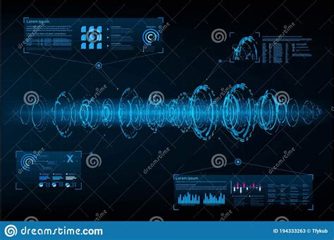 Abstract Circle Connection Futuristic With Flare Light On Grid Backgroundfuture Conceptvector