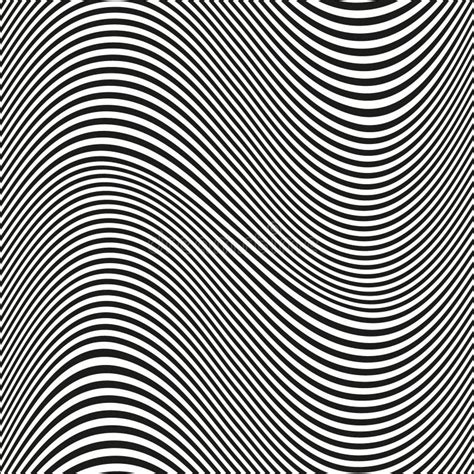 Op Art Wave Seamless Pattern Stripe Lines Monochrome Waves Optical Illusion Distorted Pattern