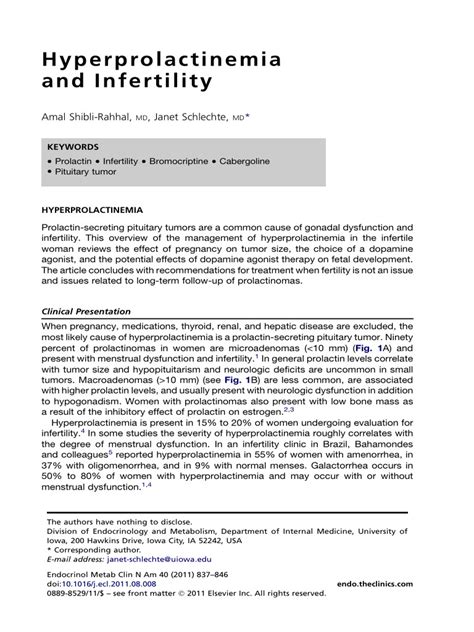 Hyperprolactinemia And Infertility Pdf Luteinizing Hormone