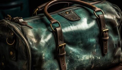 Premium Ai Image Leather Backpack With Buckle Handle And Zipper For