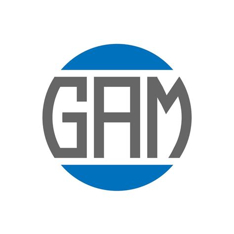 Gam Letter Logo Design On White Background Gam Creative Initials