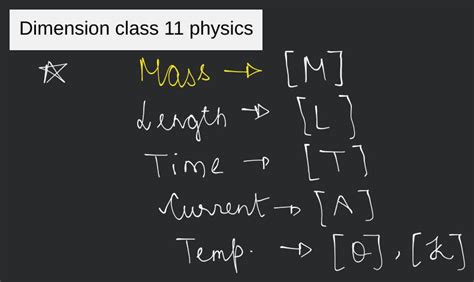 Dimension Class 11 Physics Filo