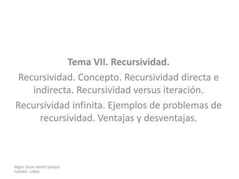Pdf De Programación Tema Vii Recursividad