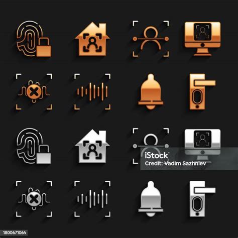 Set Voice Recognition Face Fingerprint Door Lock Motion Sensor