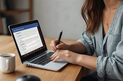 Woman Filling Form Online Web Form To Register Questionnaire Premium AI Generated Image