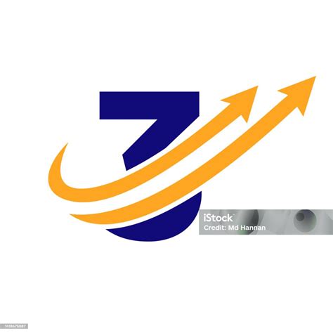 편지 3 금융 로고 금융 및 금융 투자 개발 로고 템플릿 개념 비즈니스 성장 화살표와 함께 0명에 대한 스톡 벡터 아트 및 기타