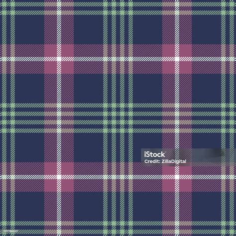 Ekose Desen Vektör Tartan Açık Mavi Ekose Arka Plan Doku Kontrol Yeşil