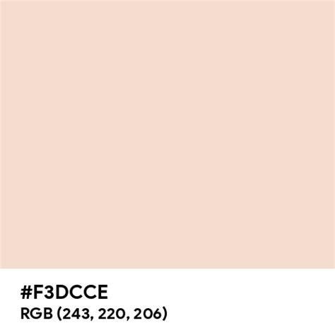 Ivory Satin Color Hex Code Is F3dcce