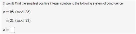 Solved Point Find The Smallest Positive Integer