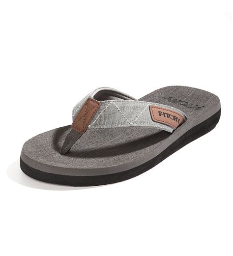 Mens Flip Flops Arch Support Thongs Comfort Slippers For Beach Size 7