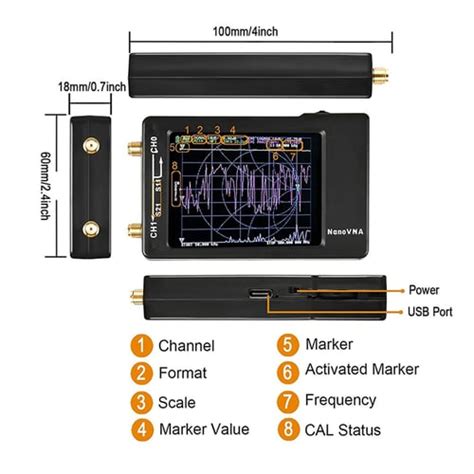 Smith Chart Nanovna F Vector Network Analyzer Hf Vhf Uhf Uv Vna Antenna Analyzer 10khz 1 5ghz 4