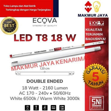 Jual Lampu Led Tl T W Watt Super Terangtl Led Watt T Lumen Jakarta Pusat Makmur