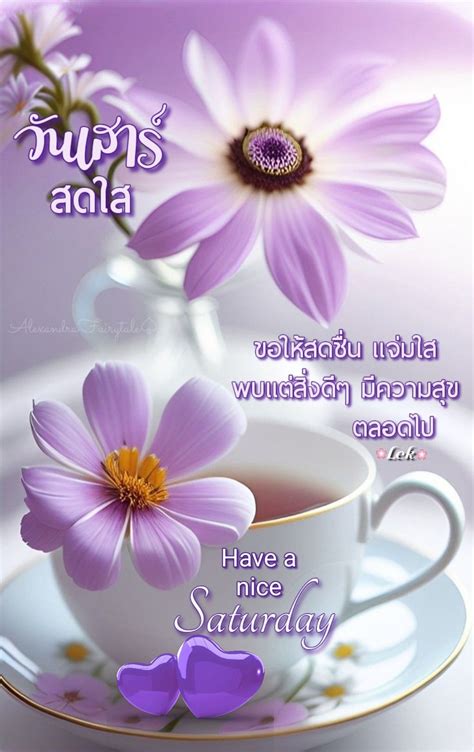 วันเสาร์สดใส 💜 Have A Nice Saturday Good Morning Flowers Good Morning Saturday Beautiful Flowers