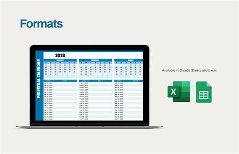 Perpetual Calendar Template In Excel Google Sheets Download Template Net