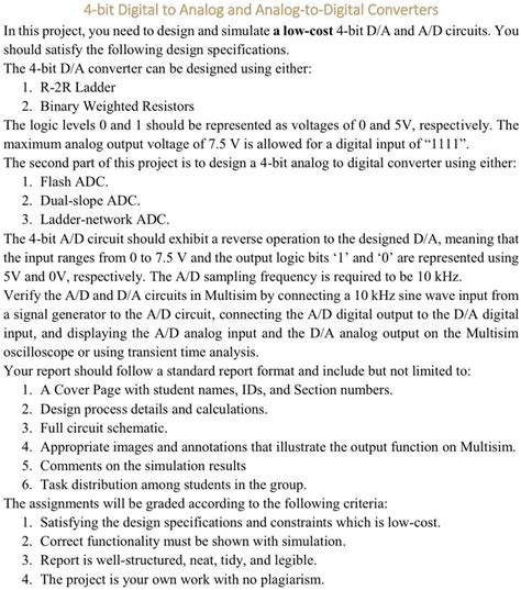 Solved Please Help Me Manual Solution 4 Bit Digital To Analog And