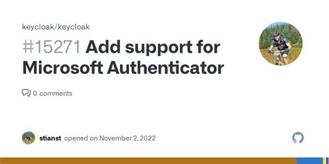 Add Support For Microsoft Authenticator · Issue 15271 · Keycloak