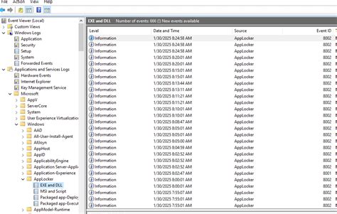 Not Receiving Azure Windows Microsoft Windows Applockerexe And Dll Events In Log Analytics
