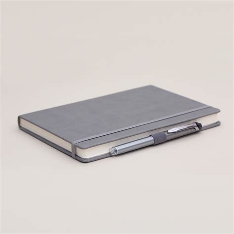 Grey A5 Quality Ruled Lined Hardback Notebook By Forbes Tangible Stationery