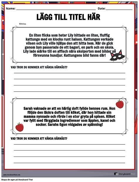 Dra Slutsatser Arbetsblad för Studenter StoryboardThat