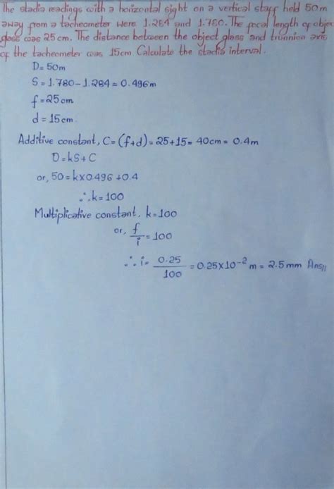 Tacheometry Civil Engineering Notes