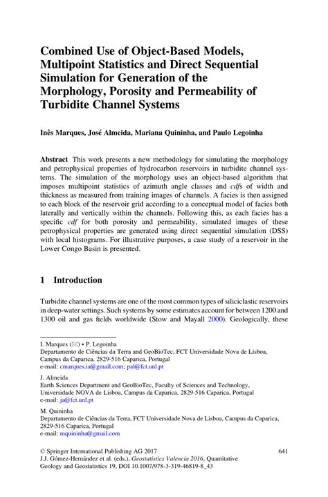 pdf combined use of object based models multipoint statistics and