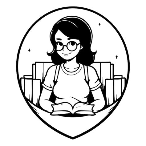 Premium Vector Vector Illustration Of A Girl Reading A Book In A