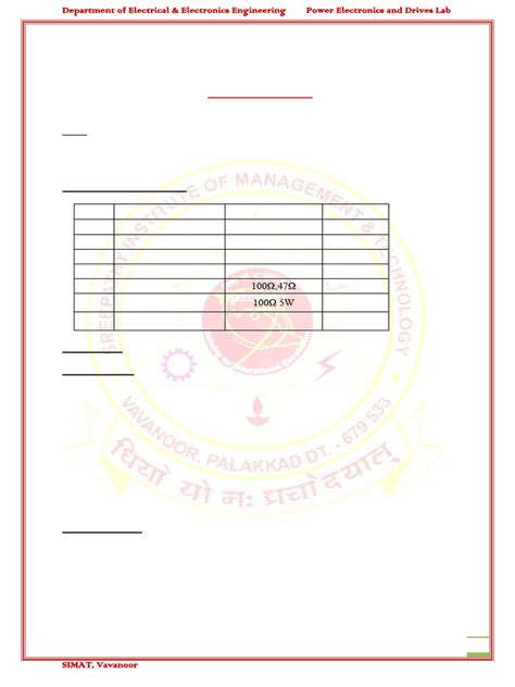 Exp 5 R And Rc Firing Circuit Pdf Diode Power Electronics